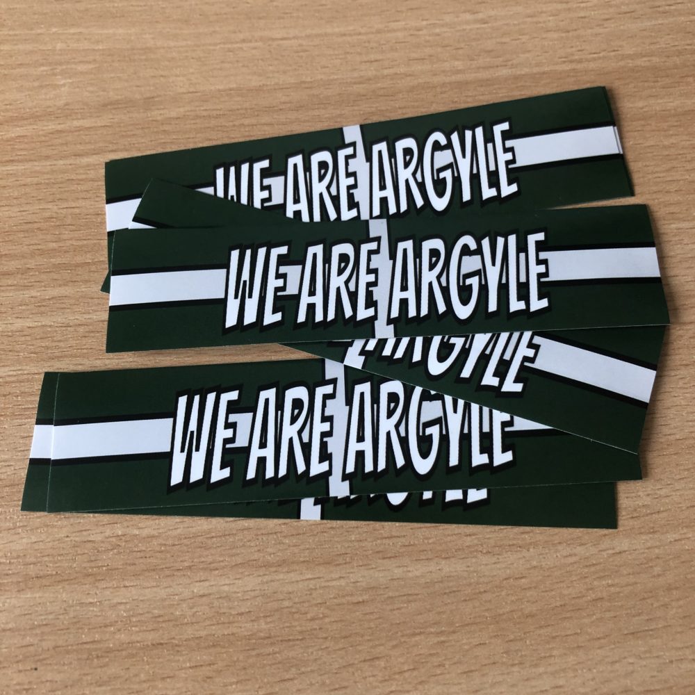 We All Follow The Argyle Stickers – PAFC Displays