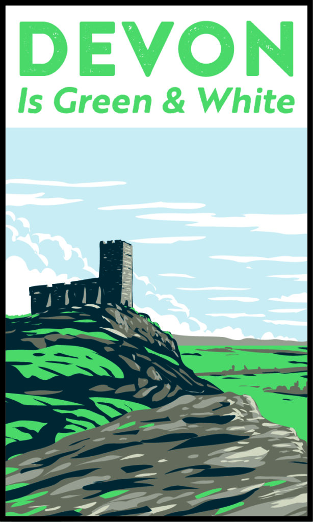 Devon Is Green & White PAFC Displays Sticker – PAFC Displays